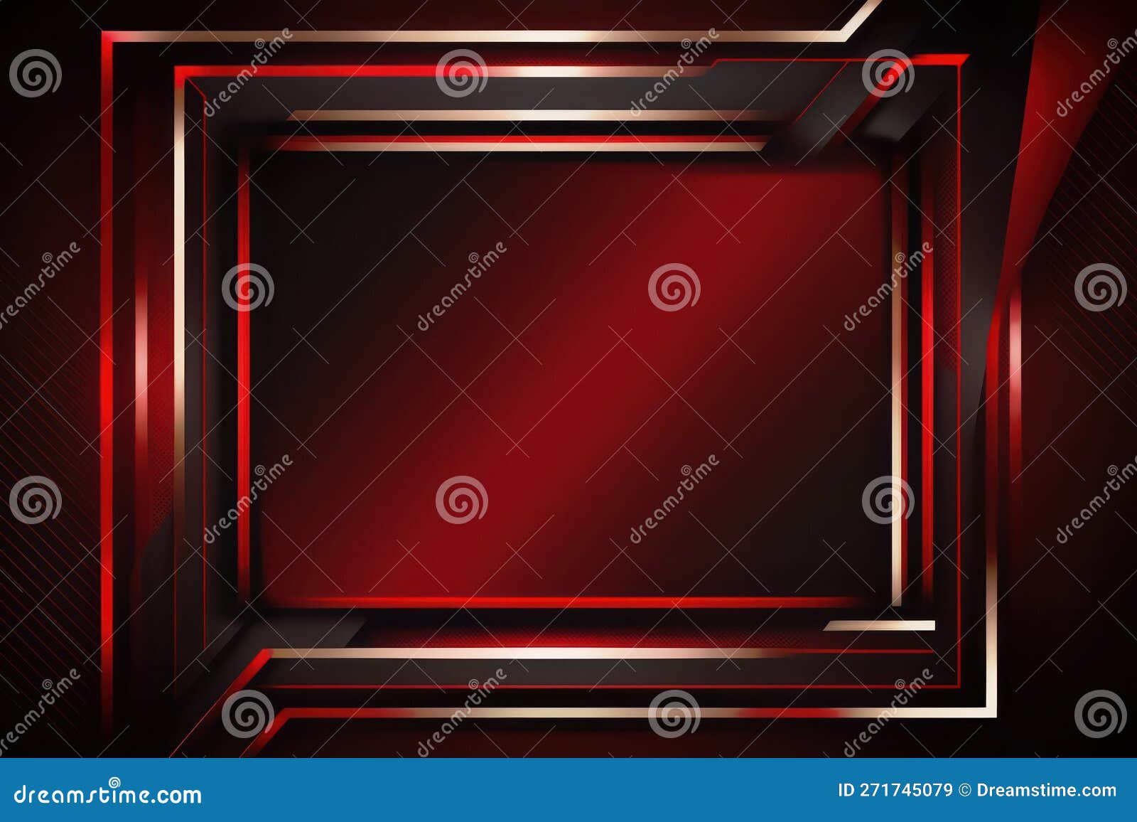 Abstract Red with Gold Geometric Background. Frame Stock Illustration ...