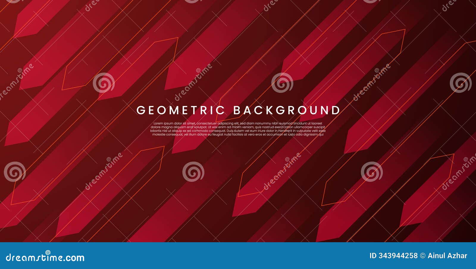 Abstract Red Gradient Color with Arrow Shape Light Geometric Background ...