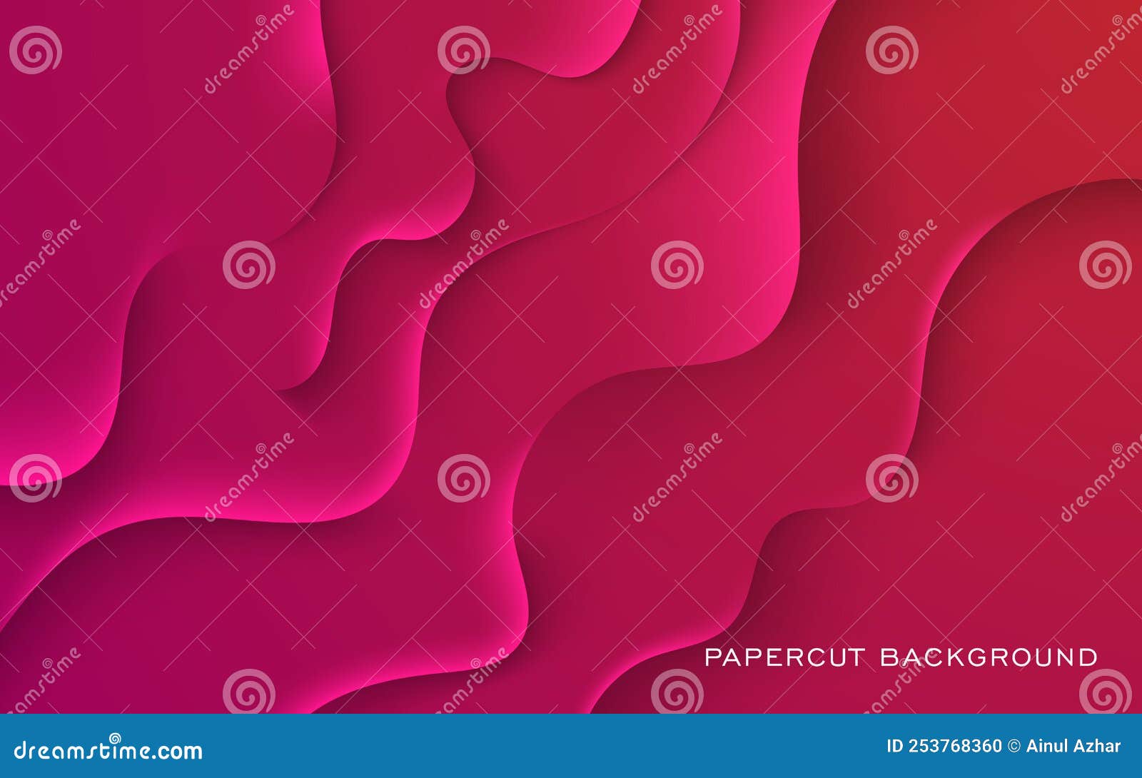 Abstract Red Gradient Dynamic Wavy Shape Shadow and Light Background ...