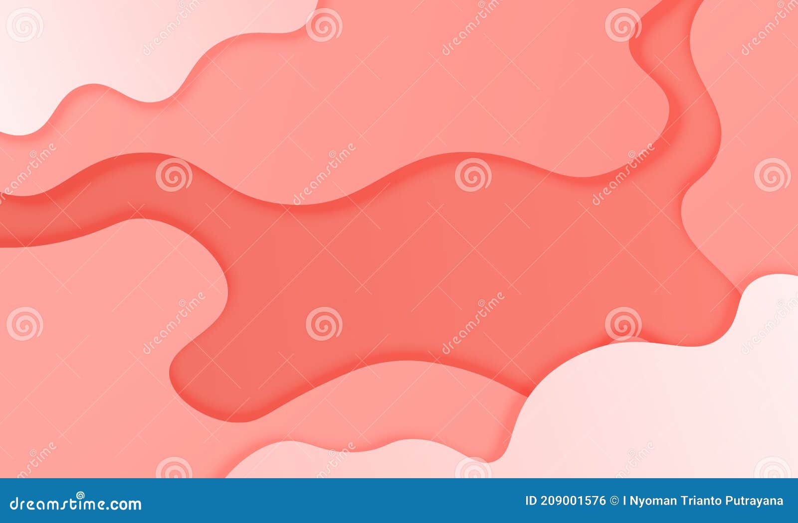 Abstract Red Gradient Wave in Paper Style Background Stock Vector ...