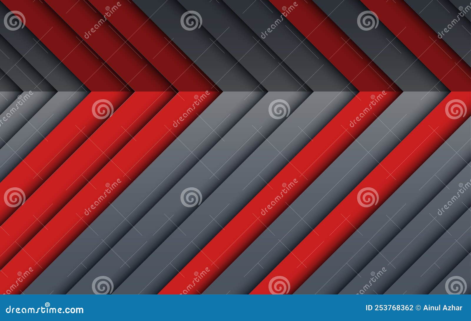 Abstract Red Gray Arrow Shadow Dimension Background. Stock Vector ...