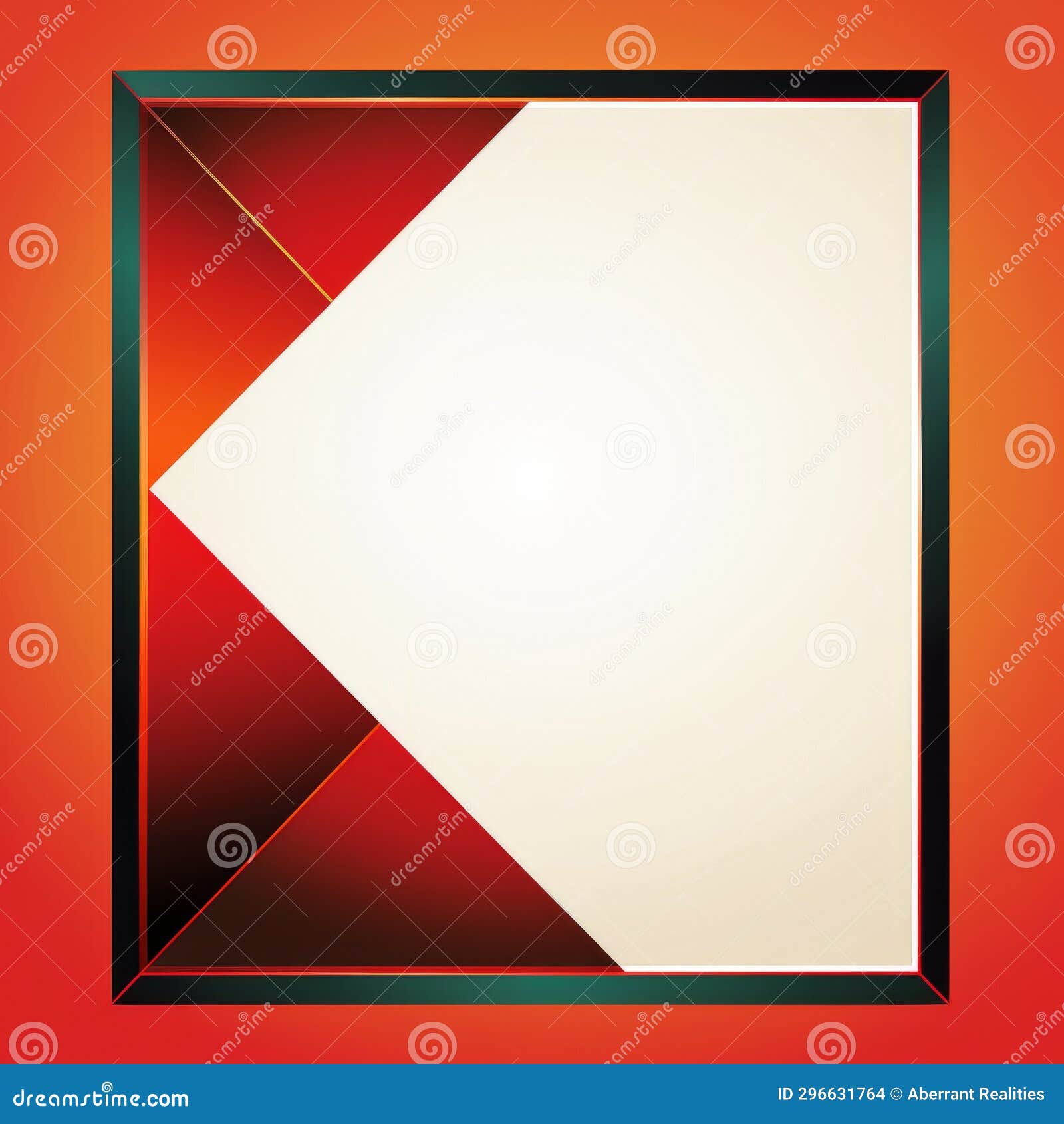 An Abstract Red and Green Frame with an Empty Space in the Middle Stock ...