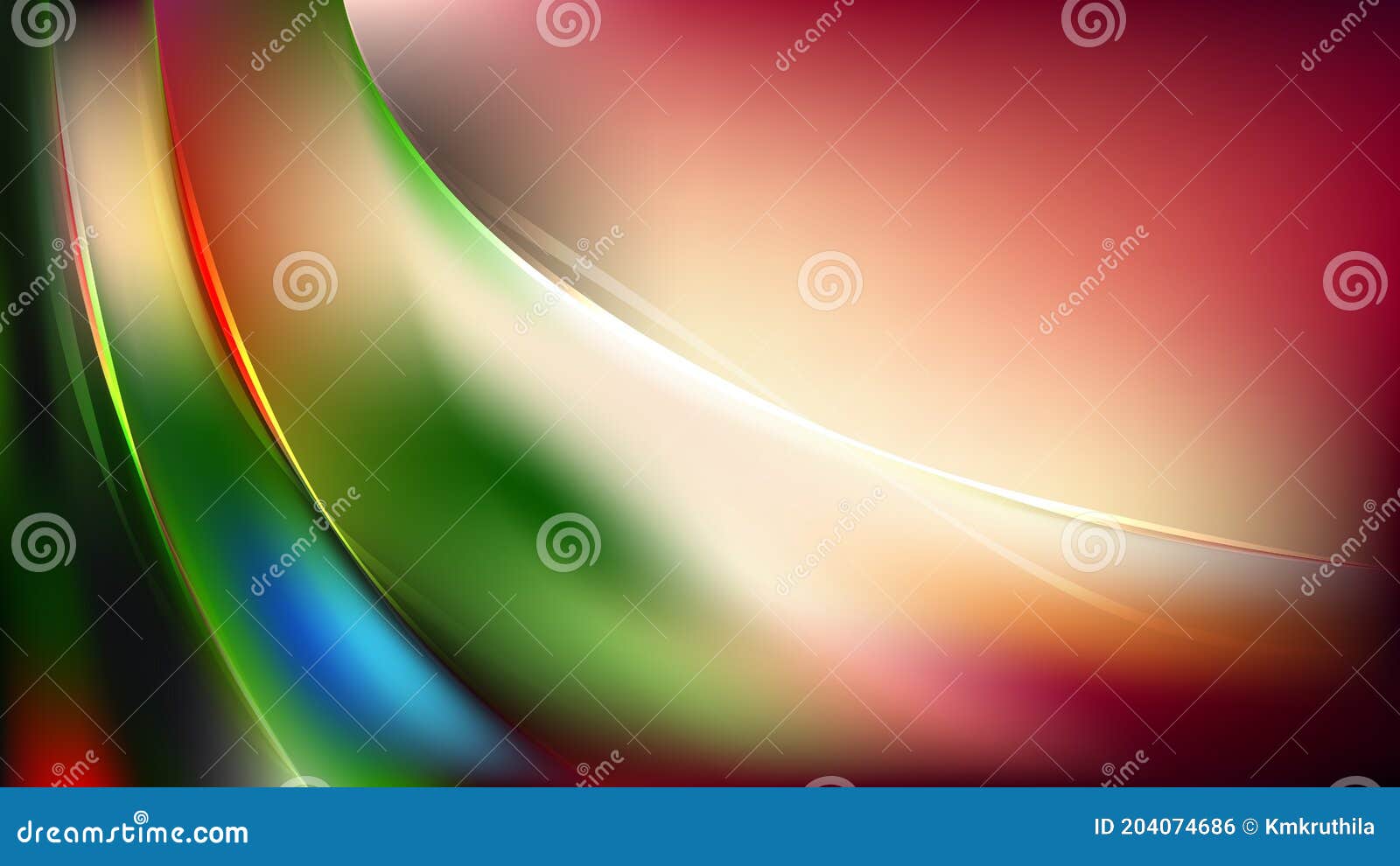 Abstract Red and Green Wave Background Vector Illustration Stock ...