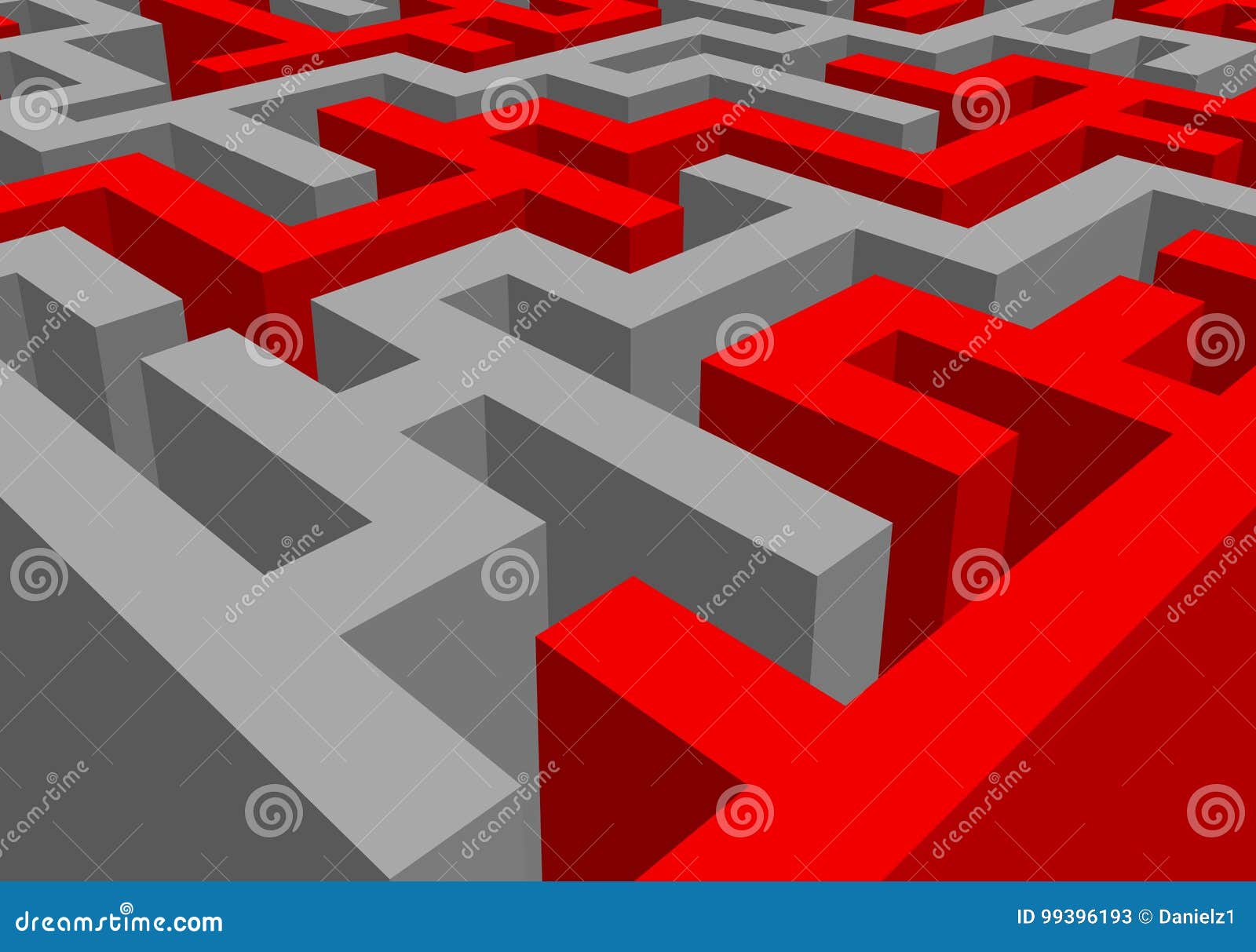 Abstract red-grey maze stock illustration. Illustration of graphic ...