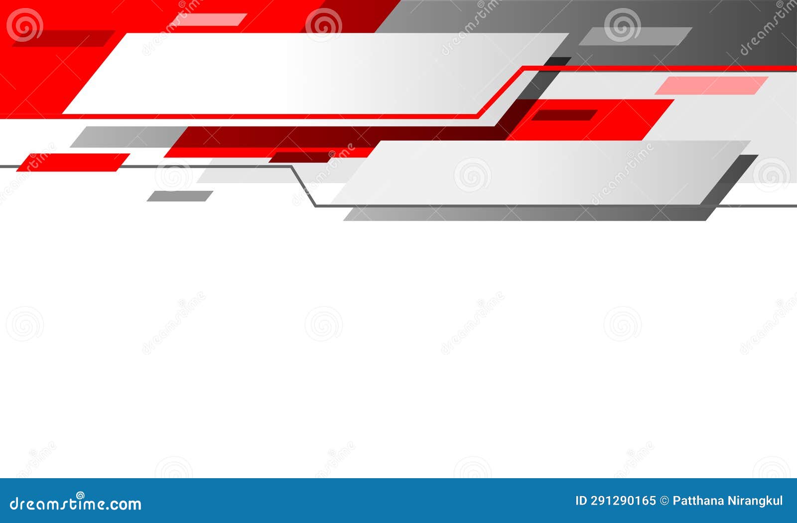 Abstract Red Grey Technology Geometric Motion Template Header with ...