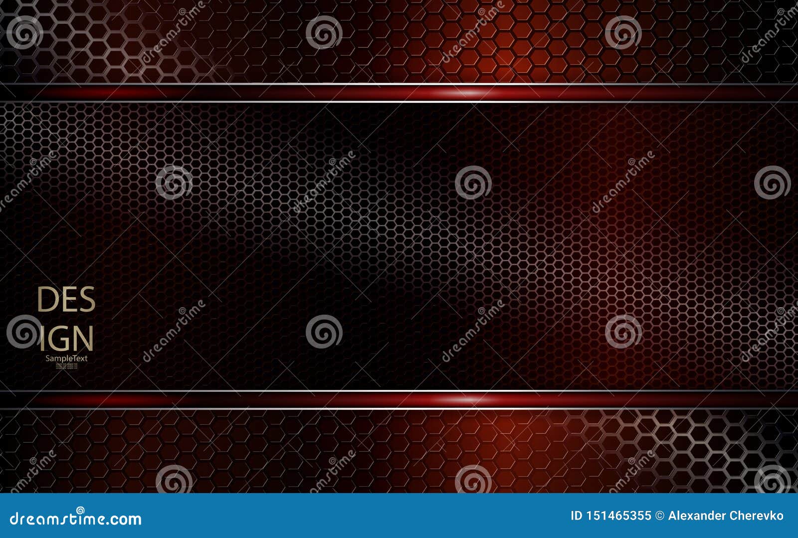 Abstract Red Grid Background with Texture Frame and Edging Stock Vector ...