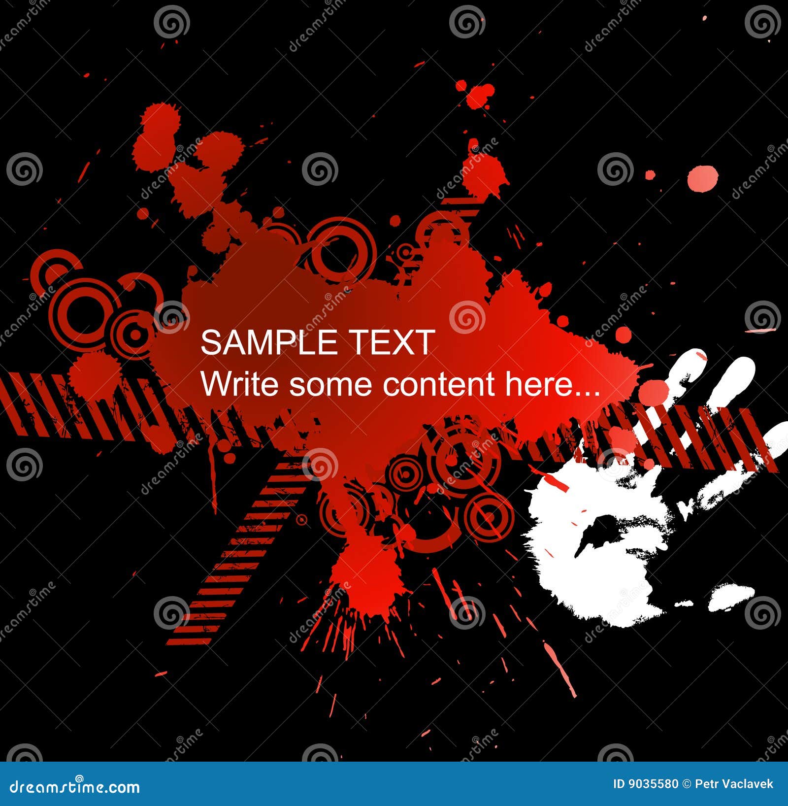 Abstract Red Grunge Background Stock Vector - Illustration of inkblot ...