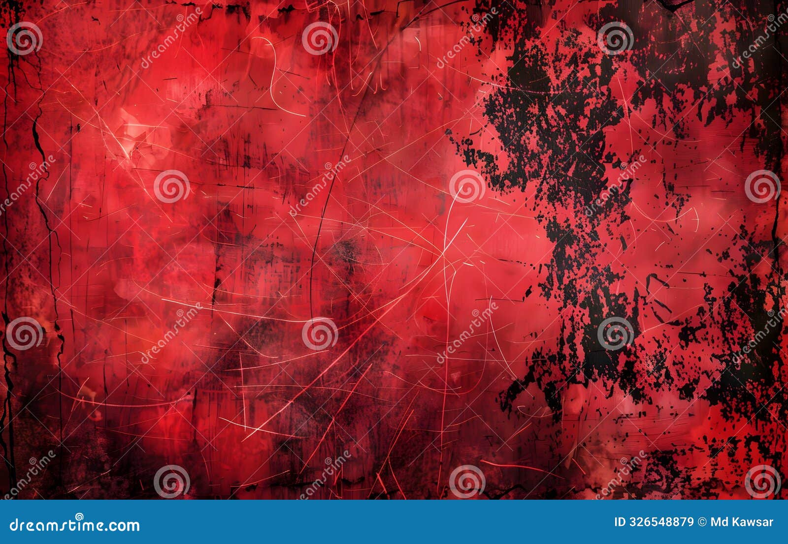 Abstract Red Grunge Background with Vignette Stock Illustration ...