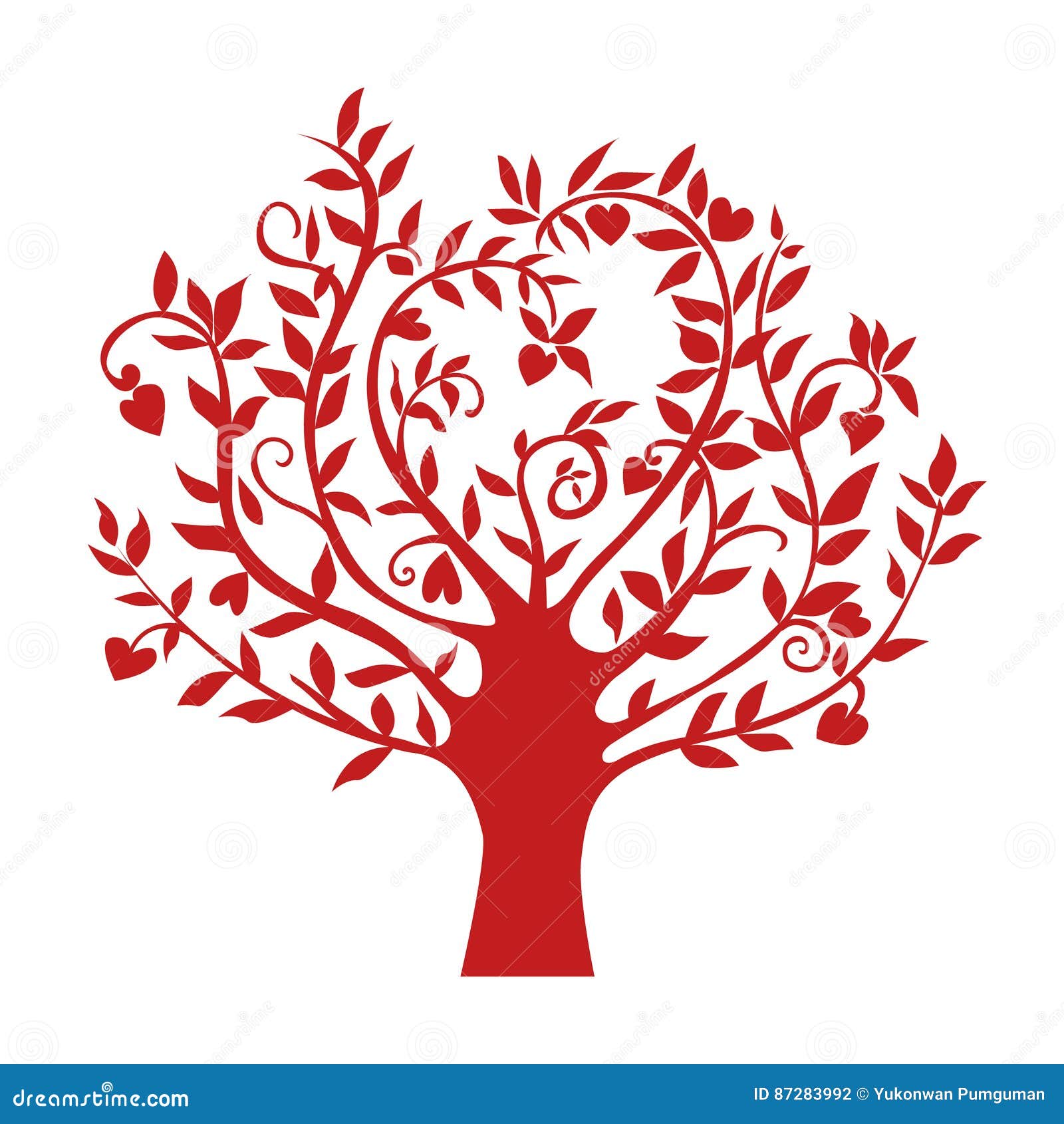 Heart Tree Vector