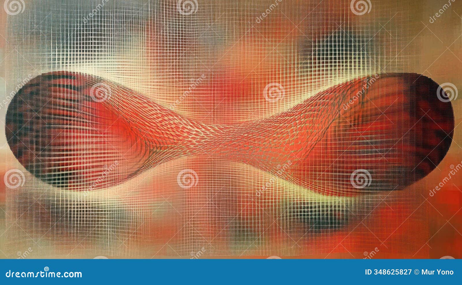 Abstract Red Infinity Symbol with Grid Texture Stock Image - Image of ...