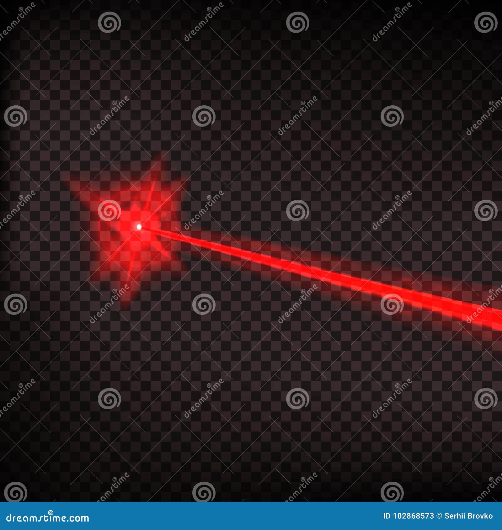 Red Laser Beam Vector