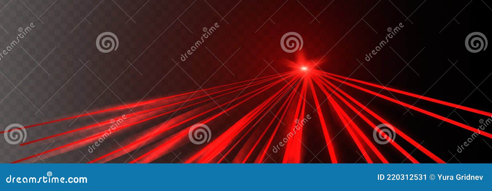 Abstract Red Laser Beam. Transparent Isolated on Black Background ...