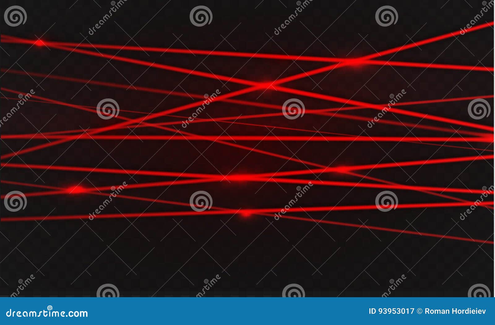 Abstract Red Laser Beam. Transparent Isolated On Black Background ...