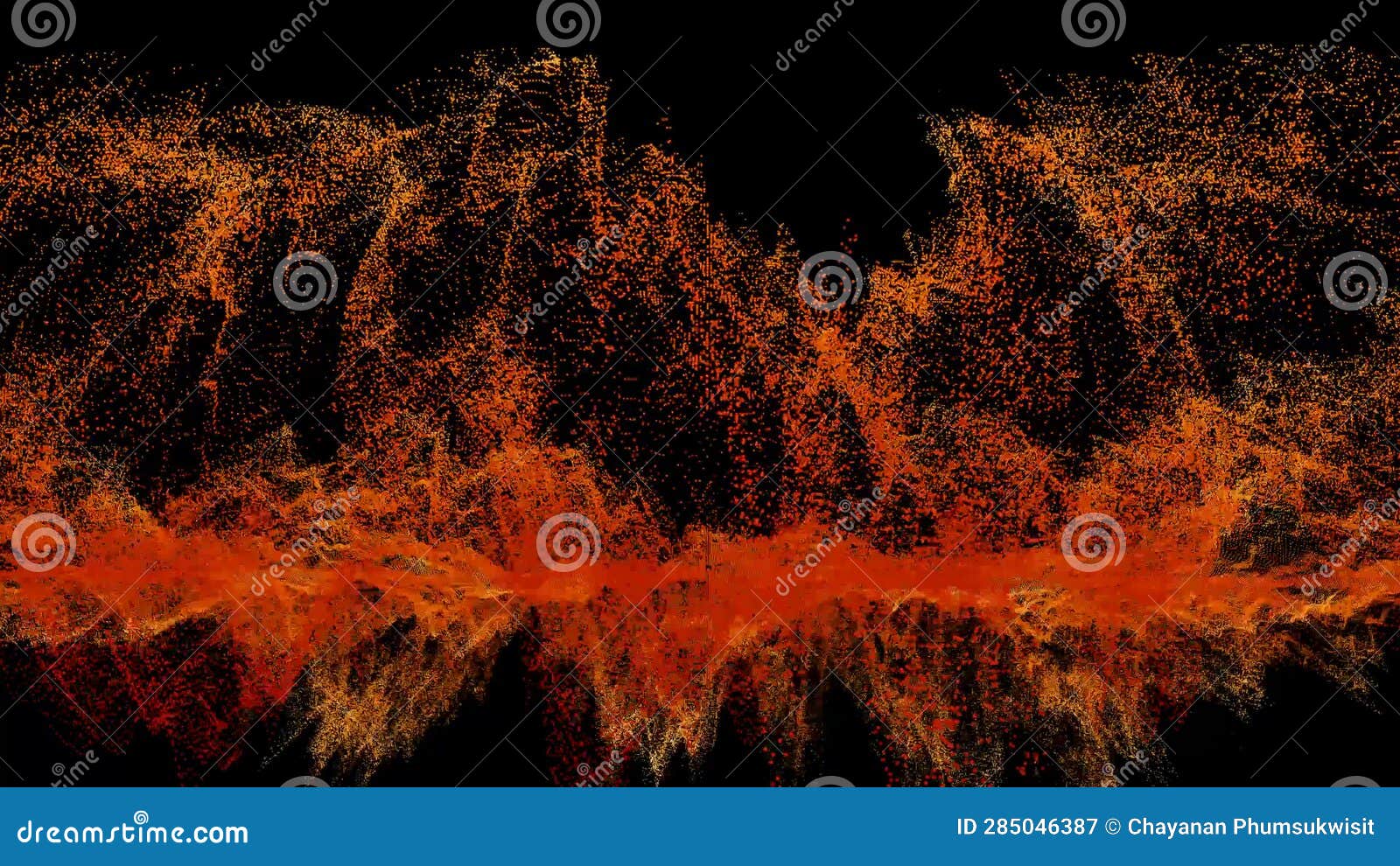 Abstract Red Lava Million Particles Pattern Waveform Oscillation Fast ...