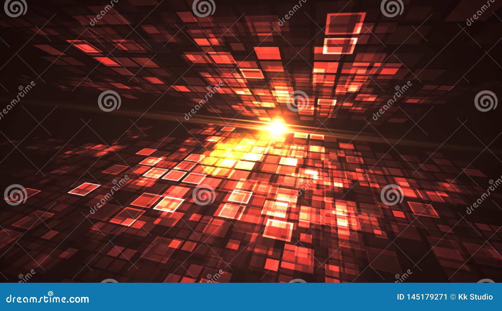 Abstract Red Light Flashing Digital Technology Futuristic Concept Stock ...