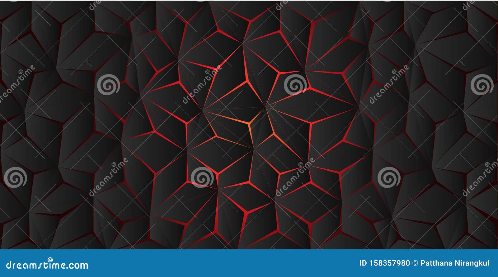 Abstract Red Light Polygon Crack on Dark Grey Design Modern Background ...
