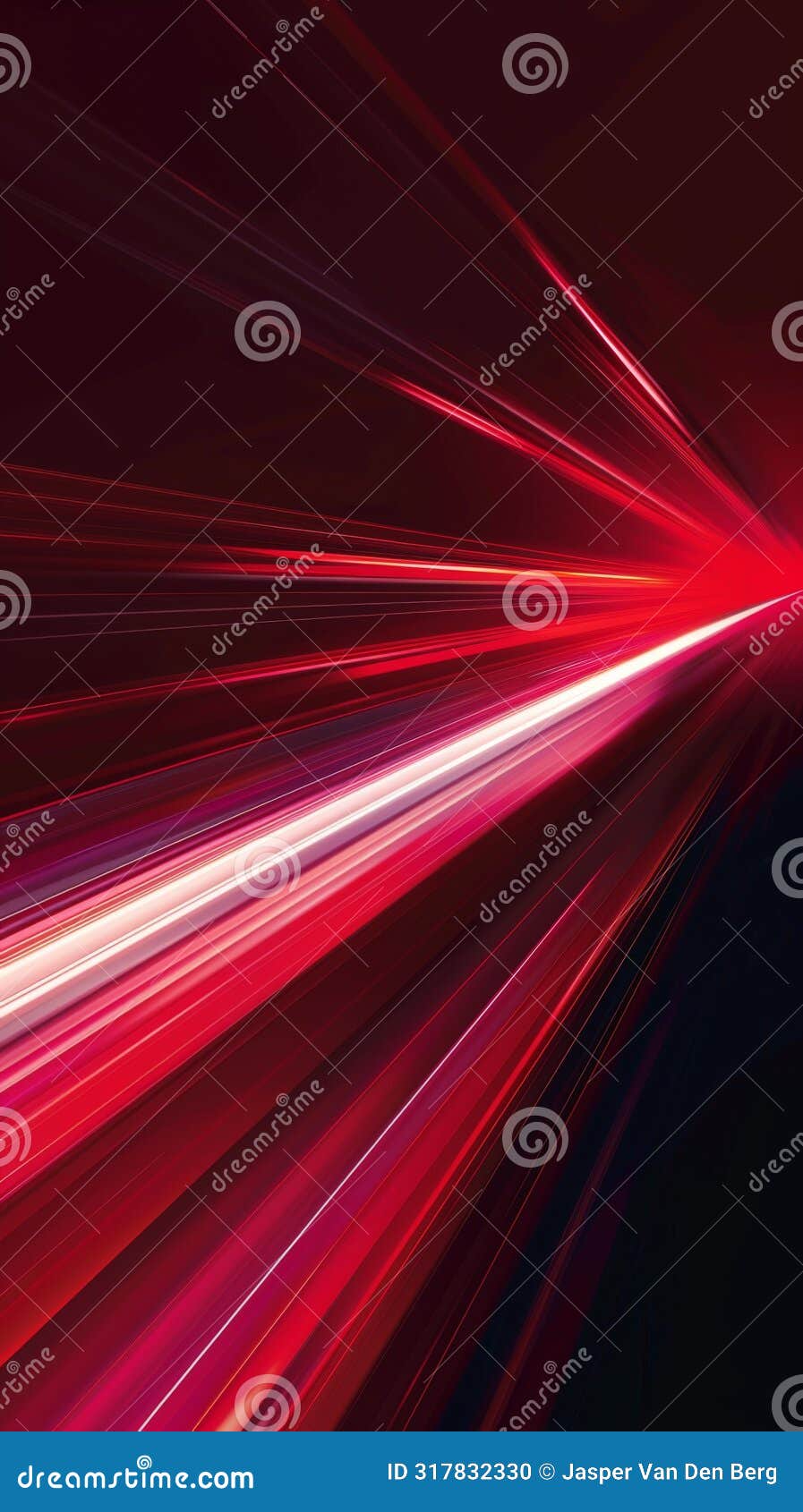 Abstract Red Light Streaks Background, Speed Concept Stock Illustration ...