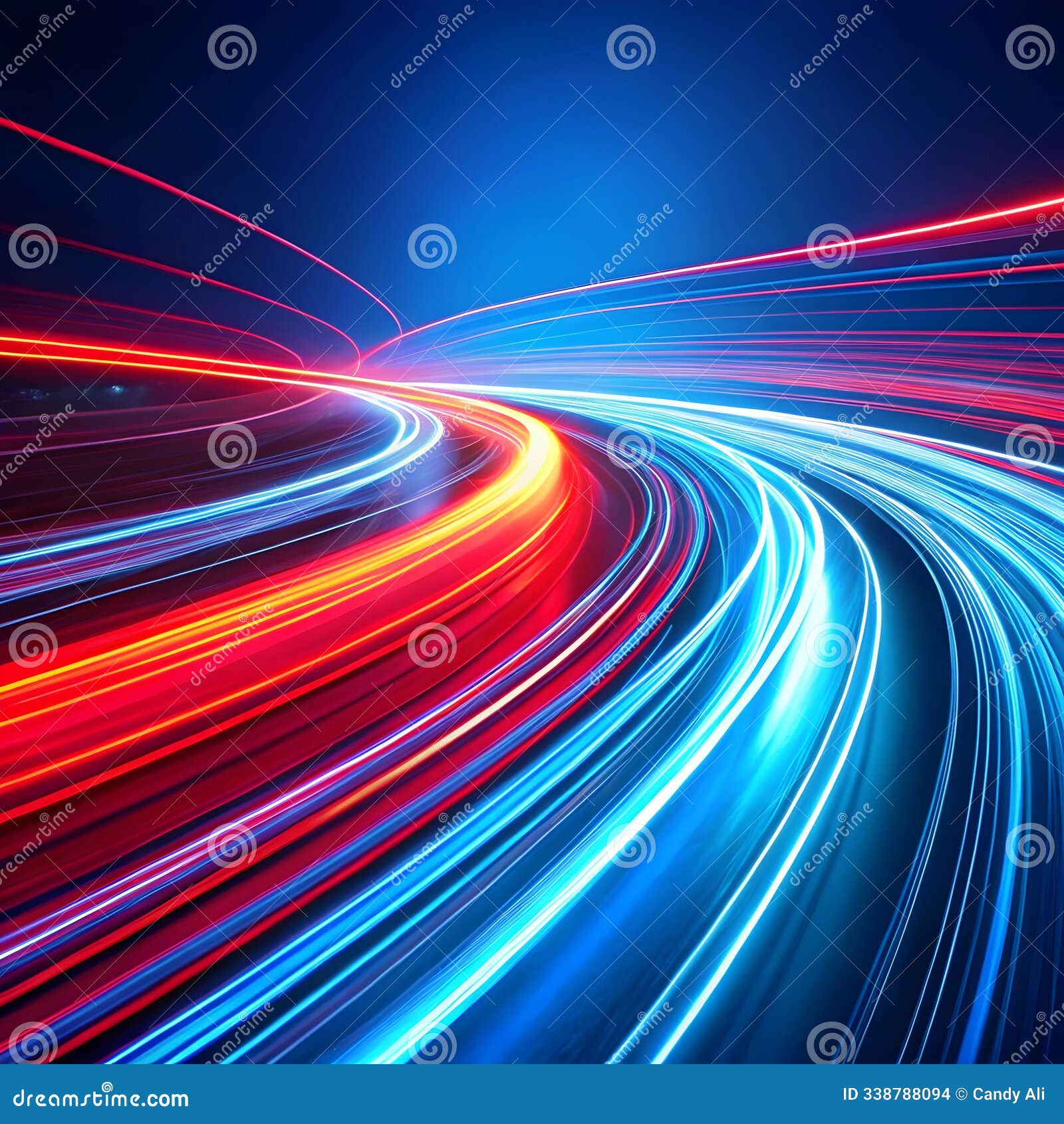 Abstract Red Light Trail on Blue Background Stock Photo - Image of ...
