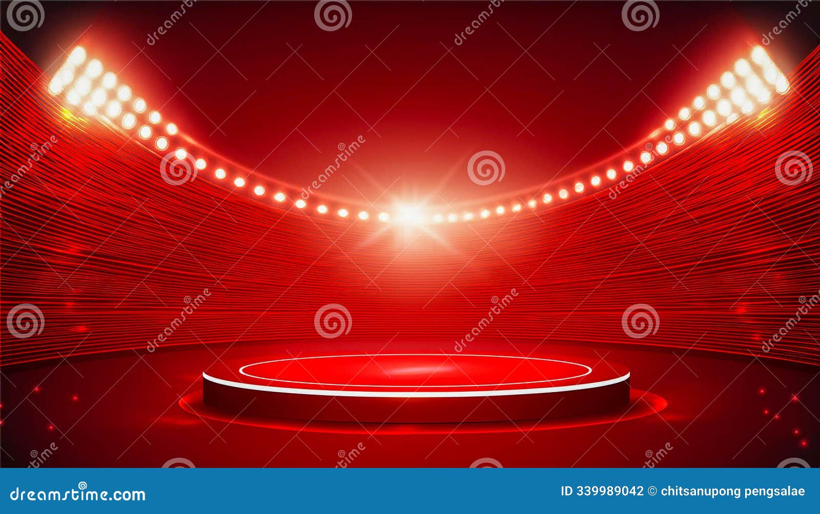 Abstract Red Lighting Tech Background Stadium Stage Hall with Scenic ...