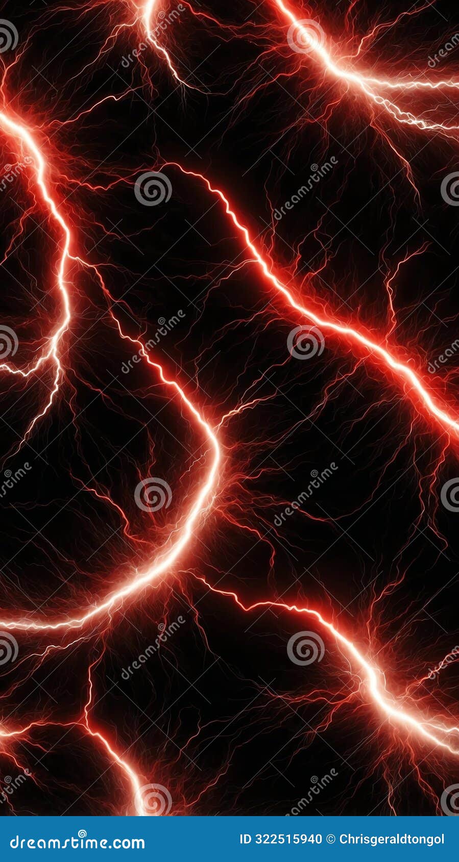 Abstract Red Lightning Design in Black Ai Generated Stock Illustration ...