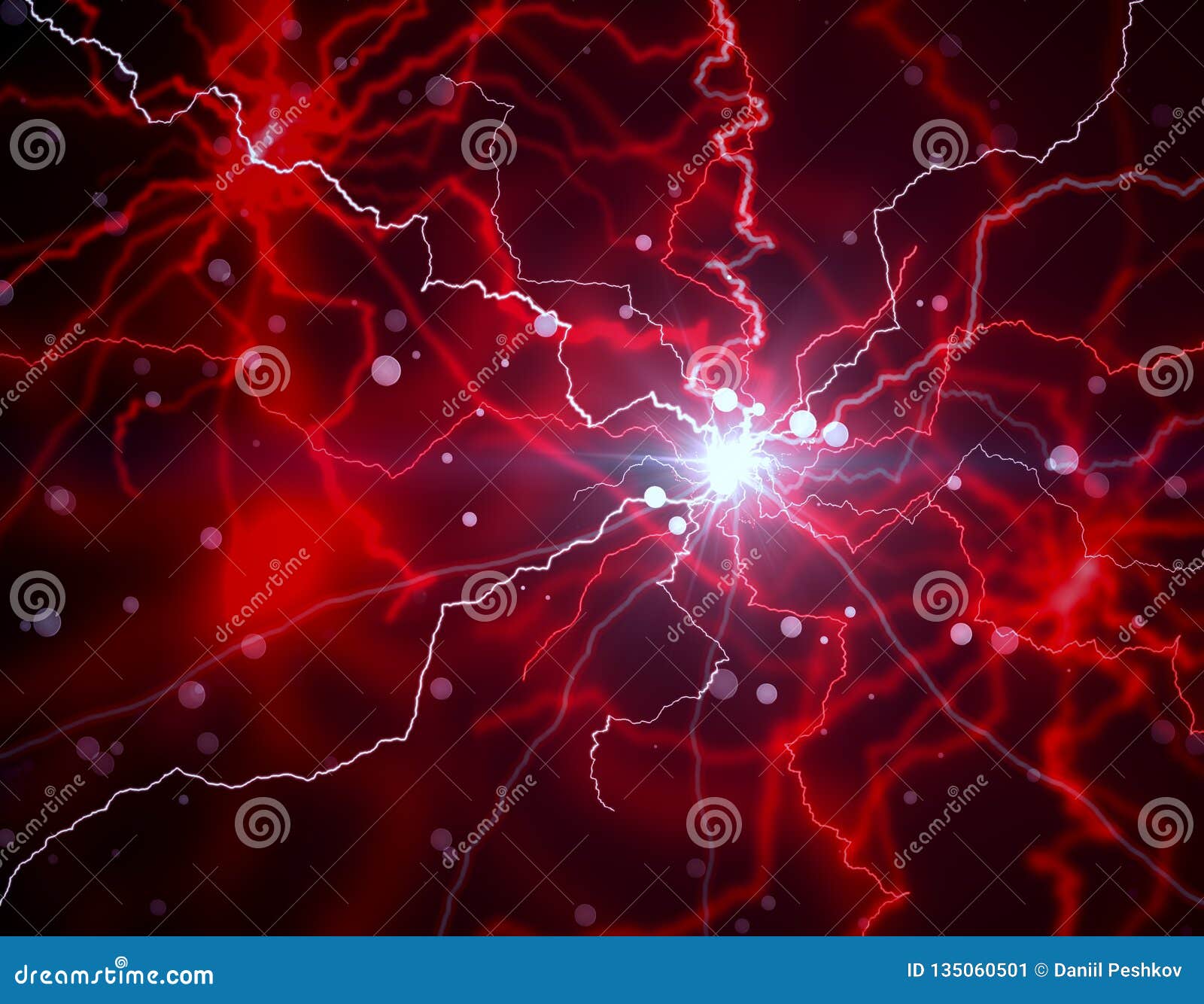 Abstract Red Lightning Wallpaper Stock Illustration - Illustration of ...