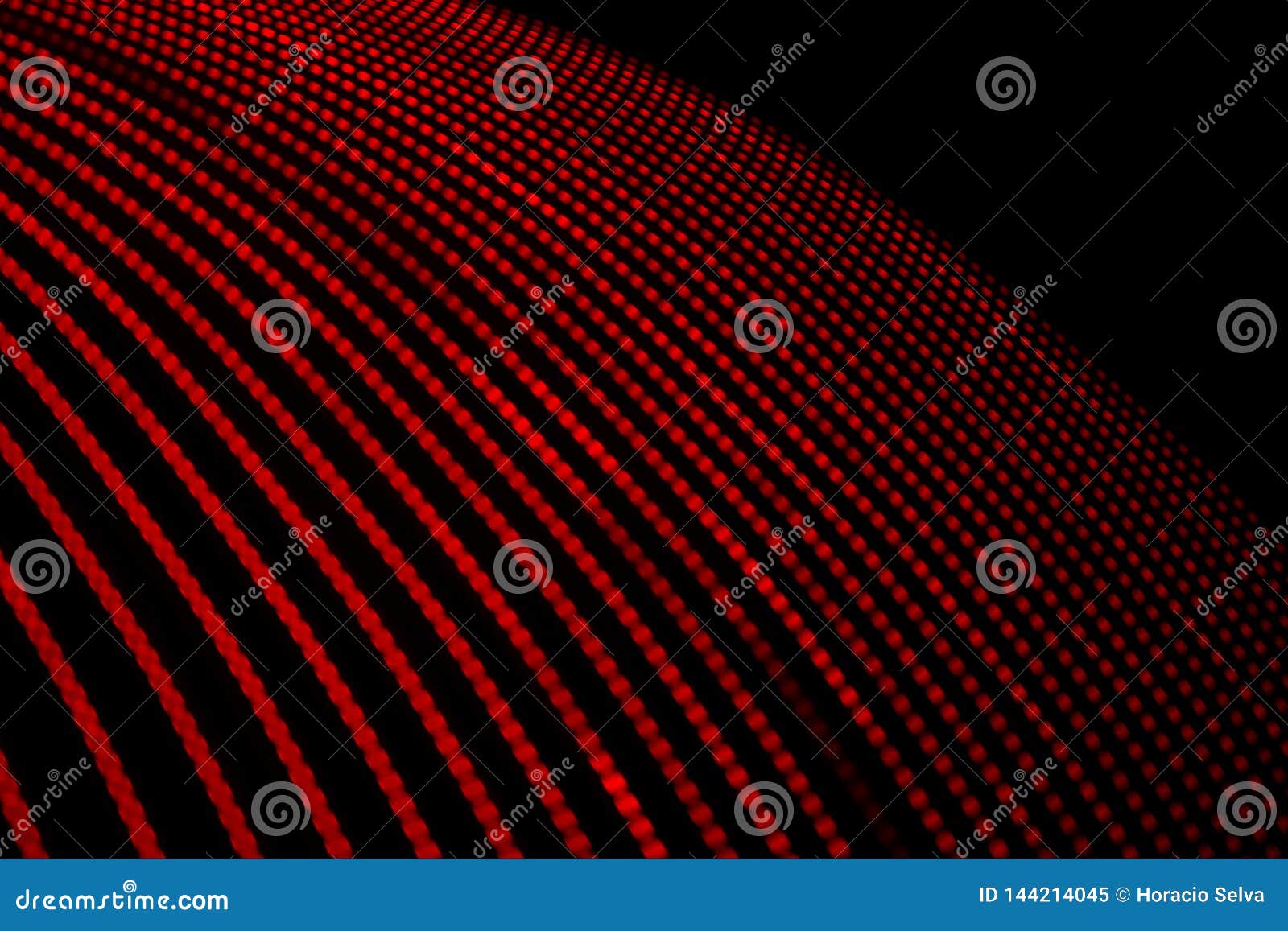 Abstract Red Lights. Electricity in Geometric Form. Pattern Forming ...