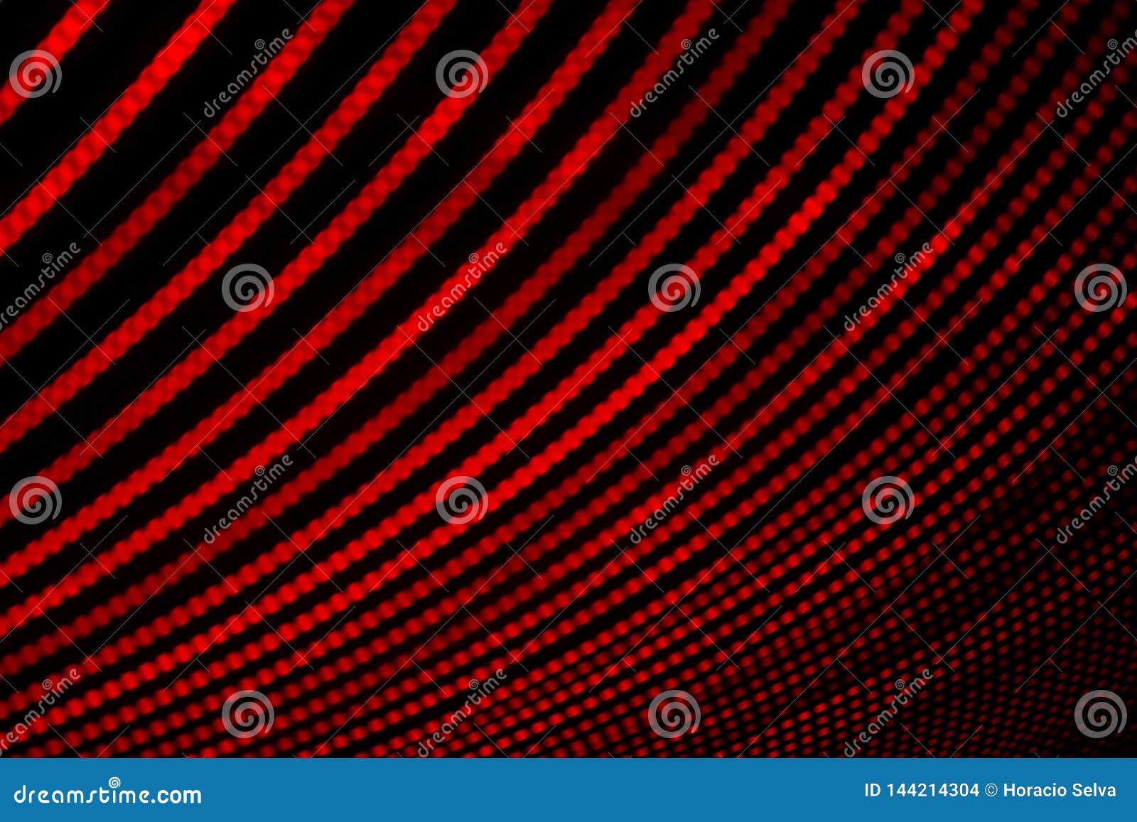 Abstract Red Lights. Electricity in Geometric Form. Pattern Forming ...