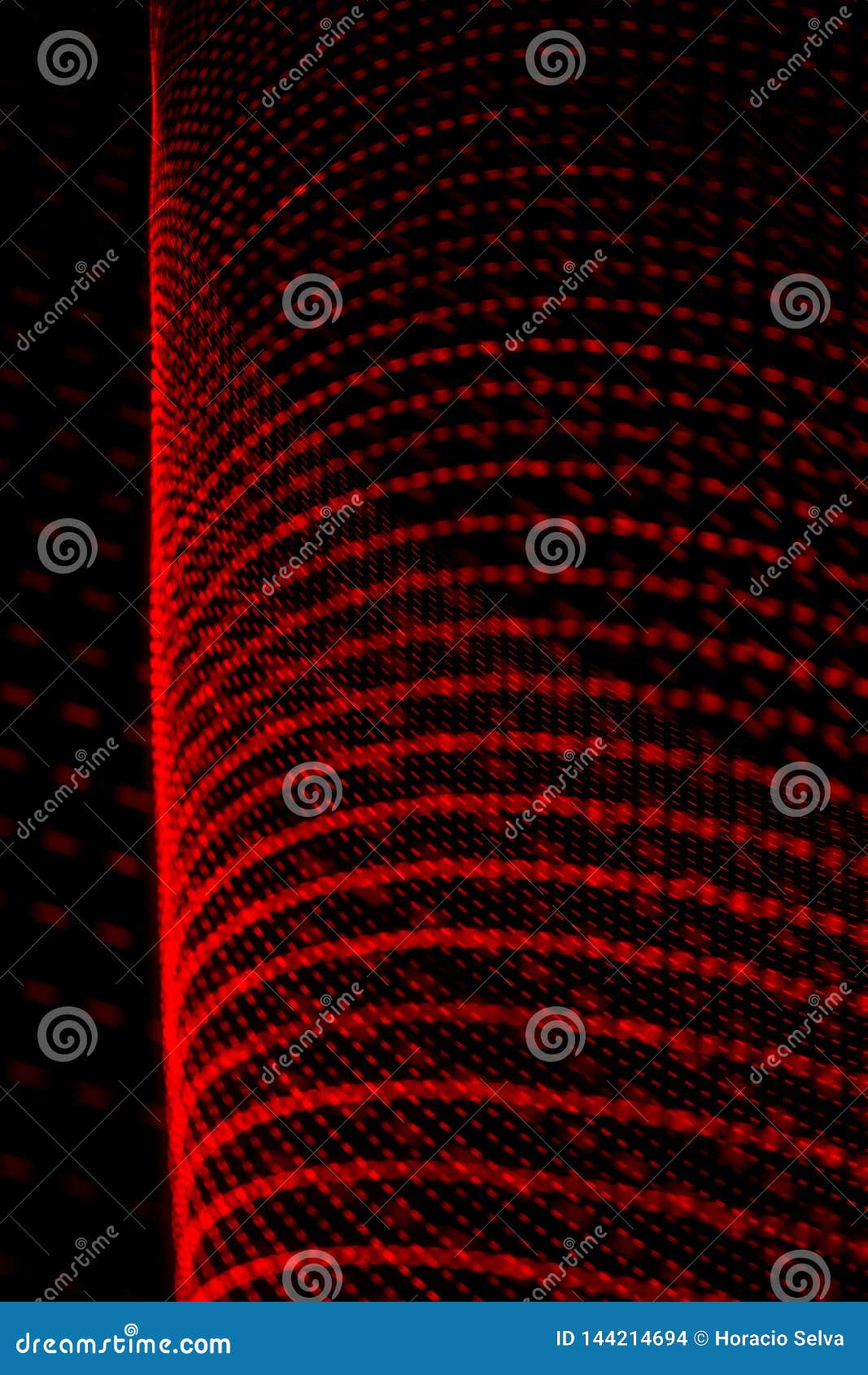 Abstract Red Lights. Electricity in Geometric Form. Pattern Forming ...