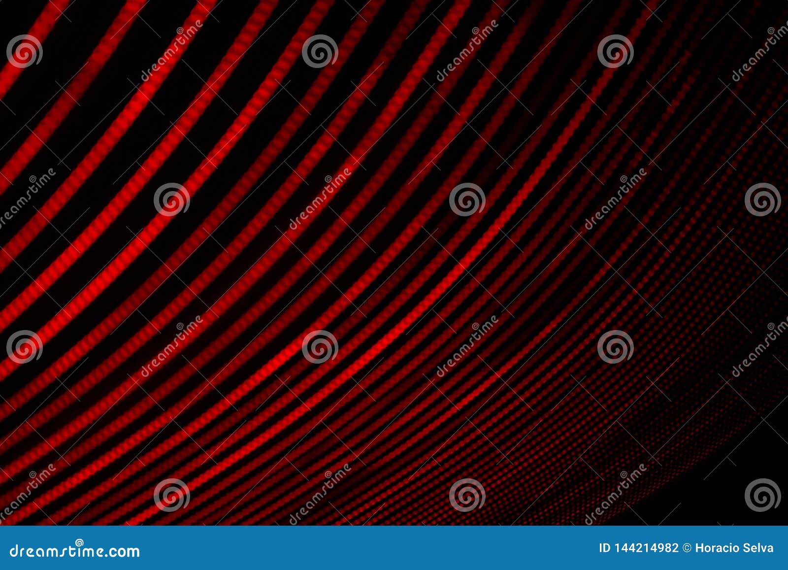 Abstract Red Lights. Electricity in Geometric Form. Pattern Forming ...