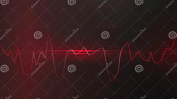 Abstract Red Line Waveform Pattern Stock Illustration - Illustration of ...