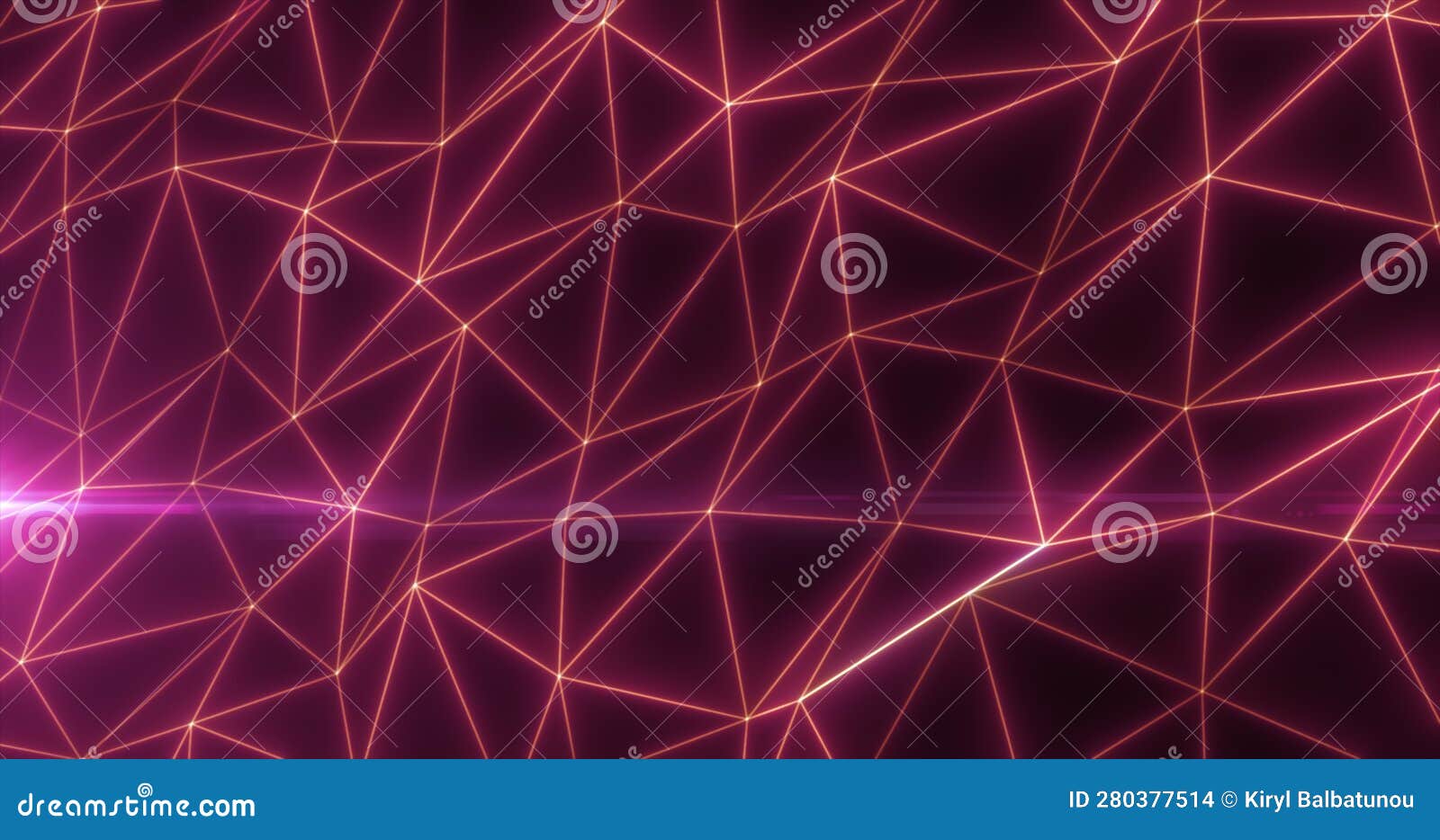 Abstract Red Lines and Triangles Glowing High Tech Digital Energy ...