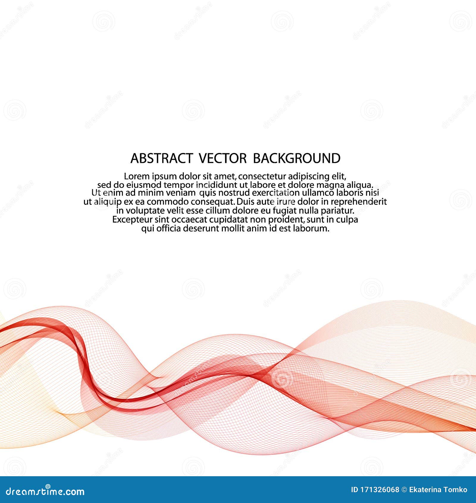 Abstract Red Lines. Vector Background. Red Smoky Wave. Eps 10 Stock ...