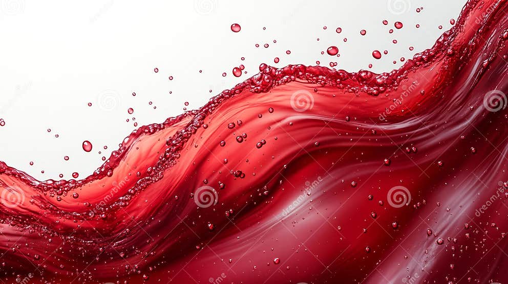 Abstract Red Liquid Wave Generative AI Stock Illustration ...