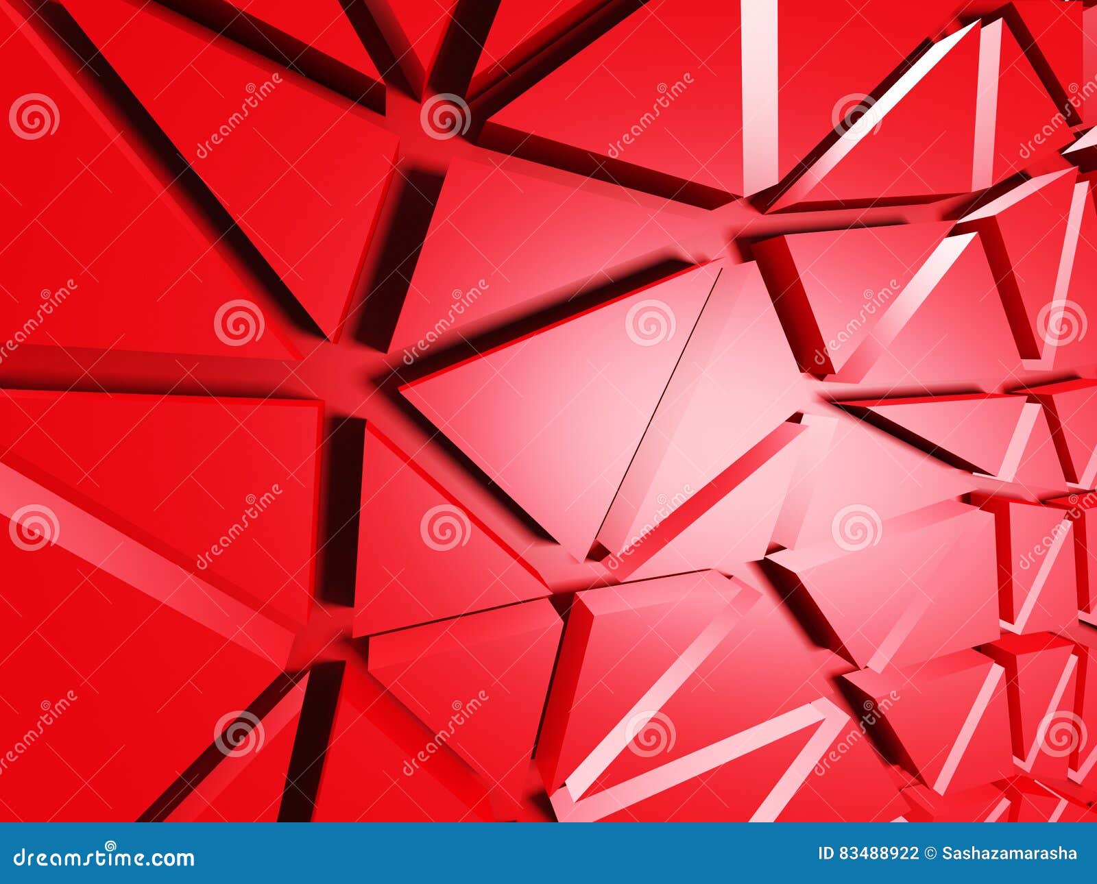 Abstract Red Low Poly Pattern Glossy Background Stock Illustration ...
