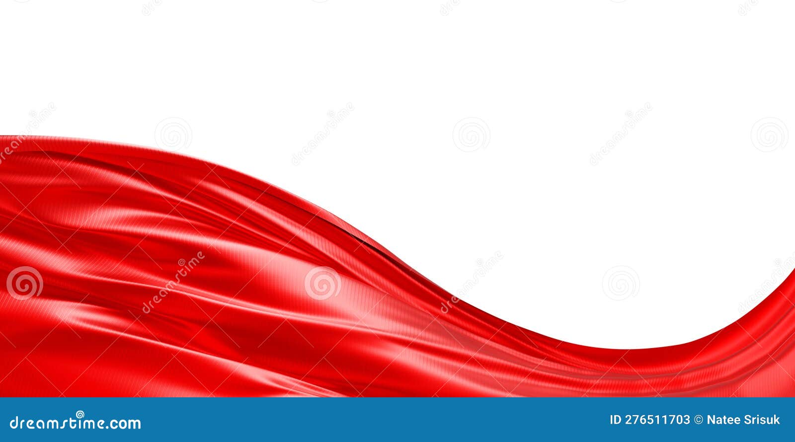 Abstract Red Luxury Fabric Banner Background with Copy Space 3d Render ...