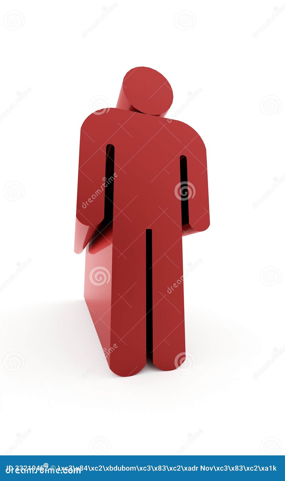 Abstract red man rendered stock illustration. Illustration of pose ...