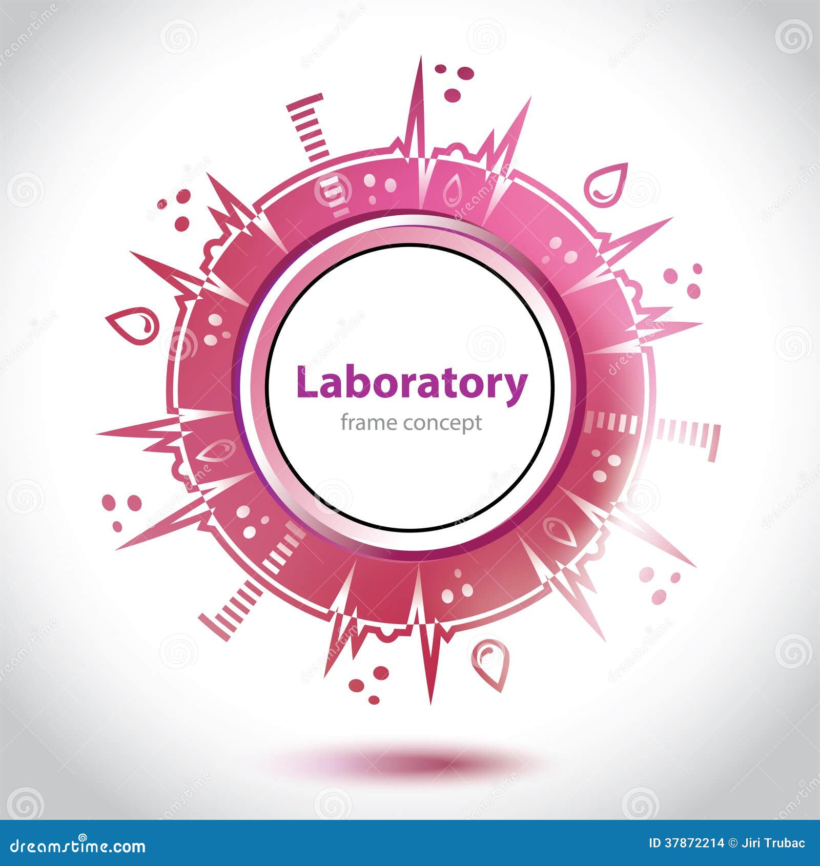 Abstract Red Medical Laboratory Circle Stock Vector - Illustration of ...