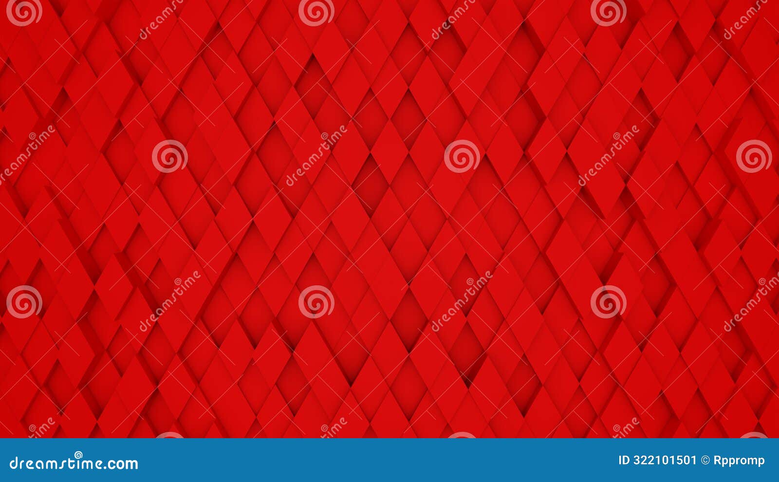 Abstract Red Modern Architecture 3D Background with Red Rhombus on the ...