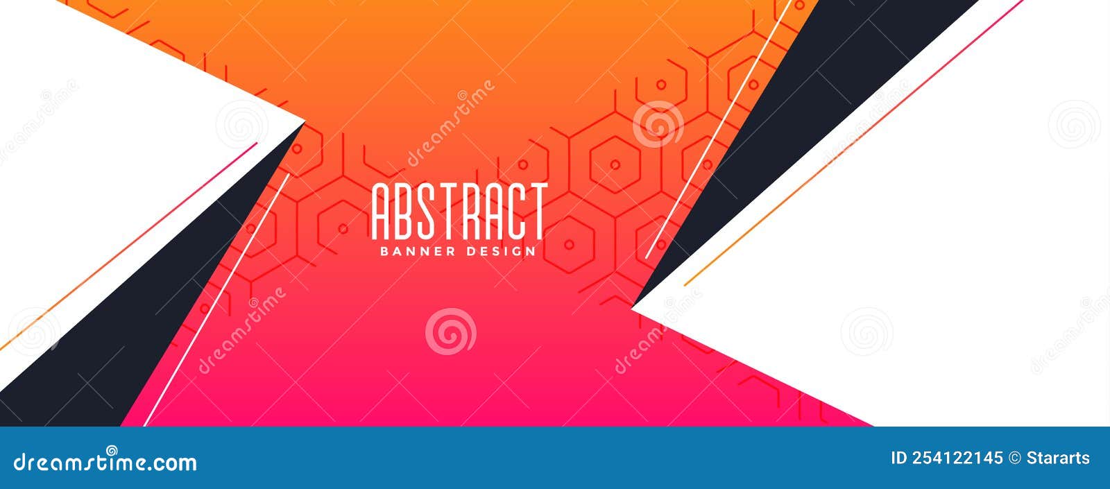 Abstract Red Modern Geometric Wide Banner Design Vector Illustration ...
