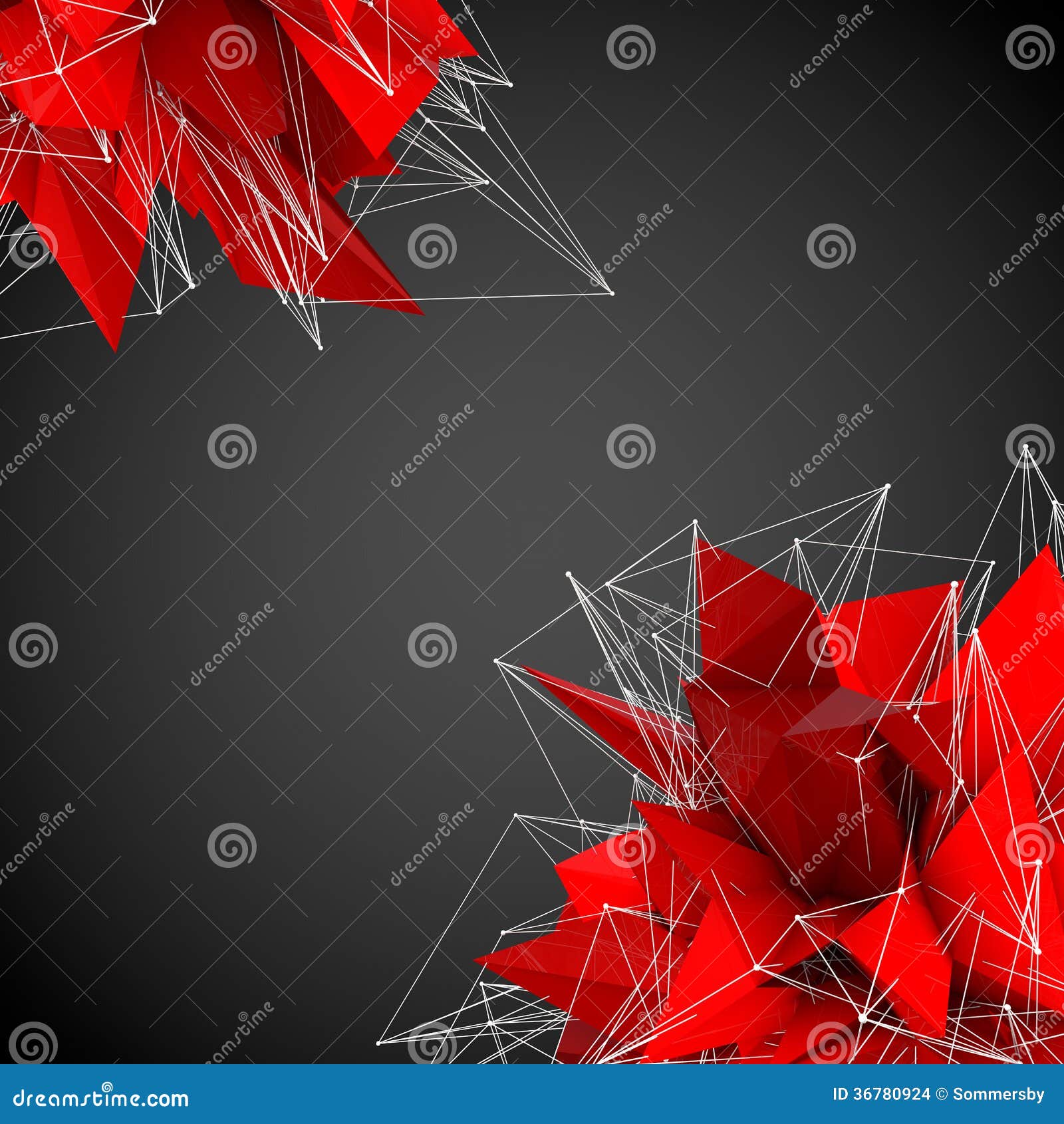 Abstract red modern shapes stock illustration. Illustration of ...