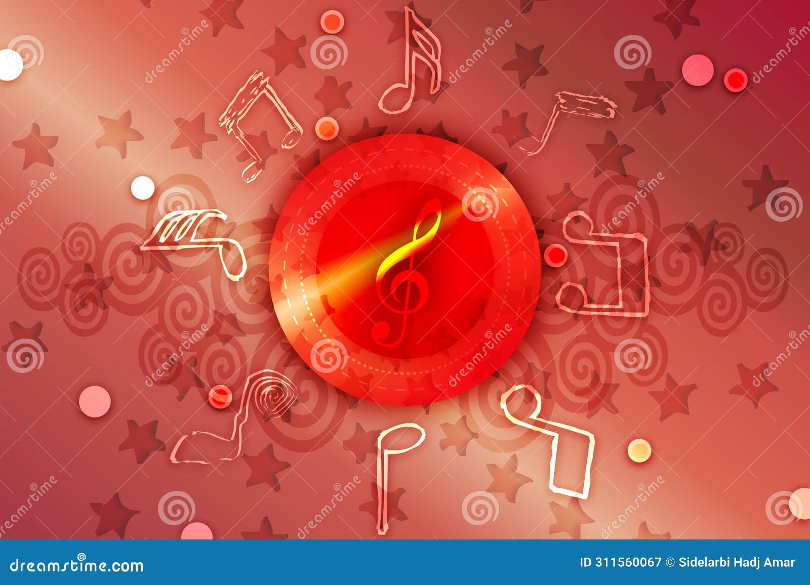 Abstract Red Music Background Stock Illustration - Illustration of ...