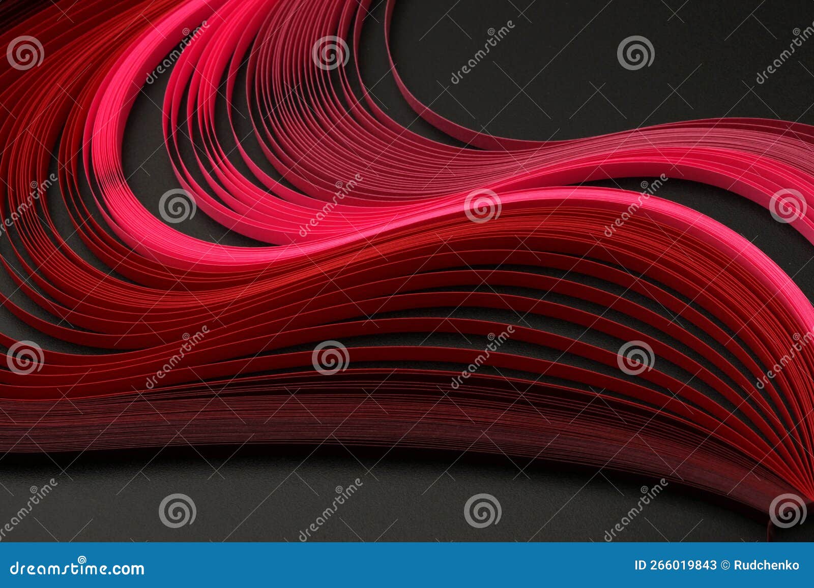 Abstract Red Neon Color Wave Paper on Texture Black Background Stock ...