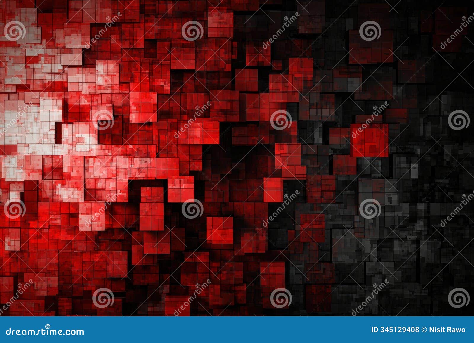 Abstract Red Network Visualization with Warning Symbols and Hacked ...