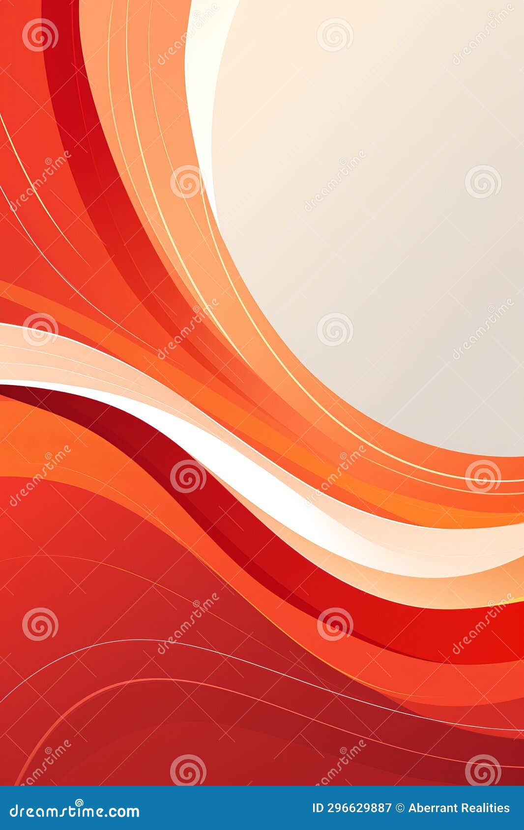 Abstract Red and Orange Background with Wavy Lines Stock Illustration ...