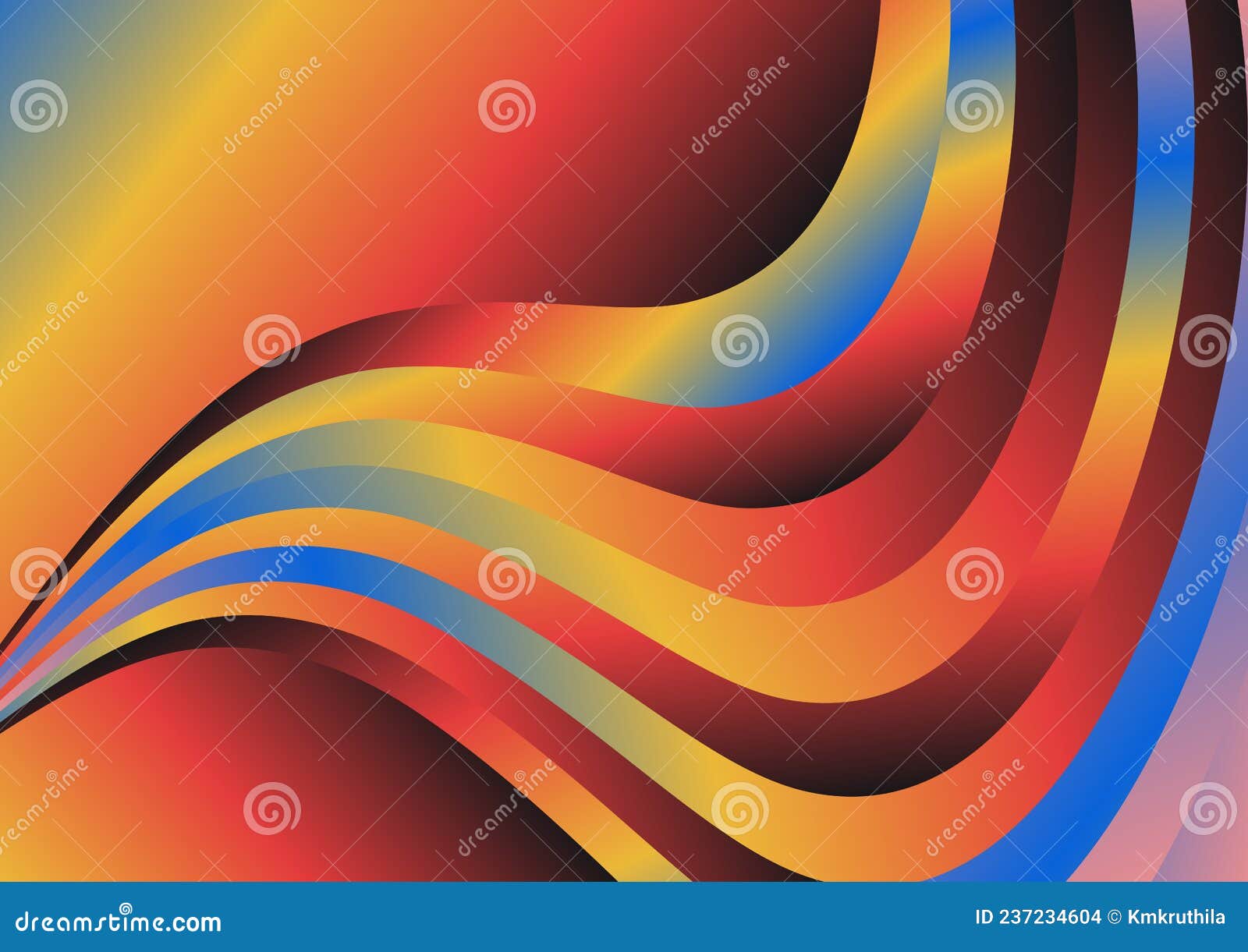 Abstract Red Orange and Blue Gradient Wave Background Beautiful Elegant ...