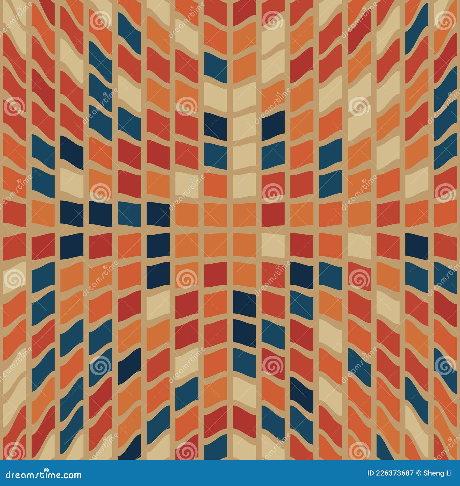 Abstract Red and Orange Checkerboard Background Stock Vector ...