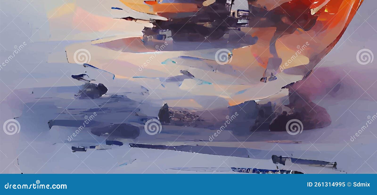 Abstract Red Orange Color Autumn Design Banner. Stock Vector ...