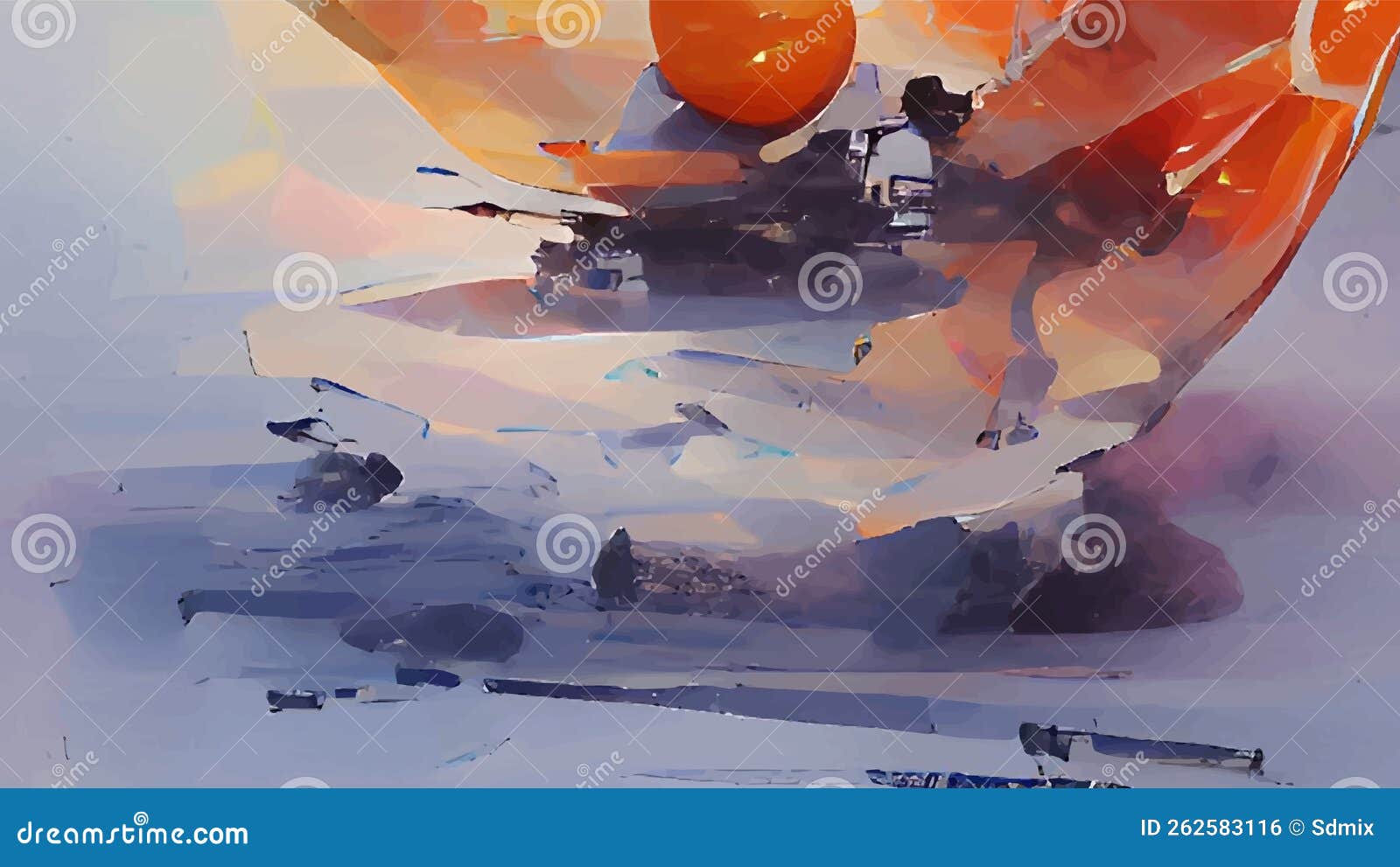 Abstract Red Orange Color Autumn Design Banner. Stock Vector ...