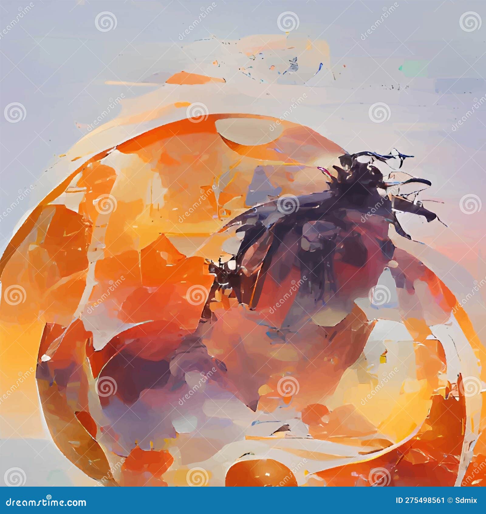 Abstract Red Orange Color Autumn Design Banner. Stock Vector ...