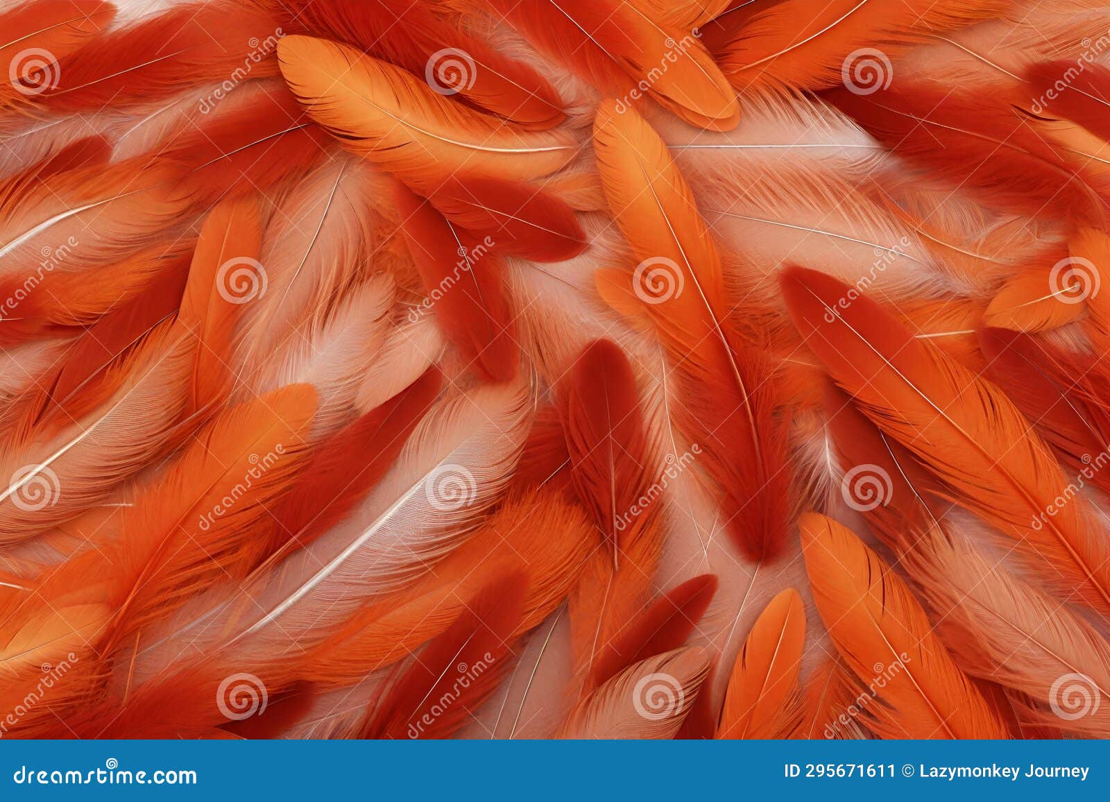 Abstract Red Orange Feather Texture Pattern, Art Stock Illustration ...